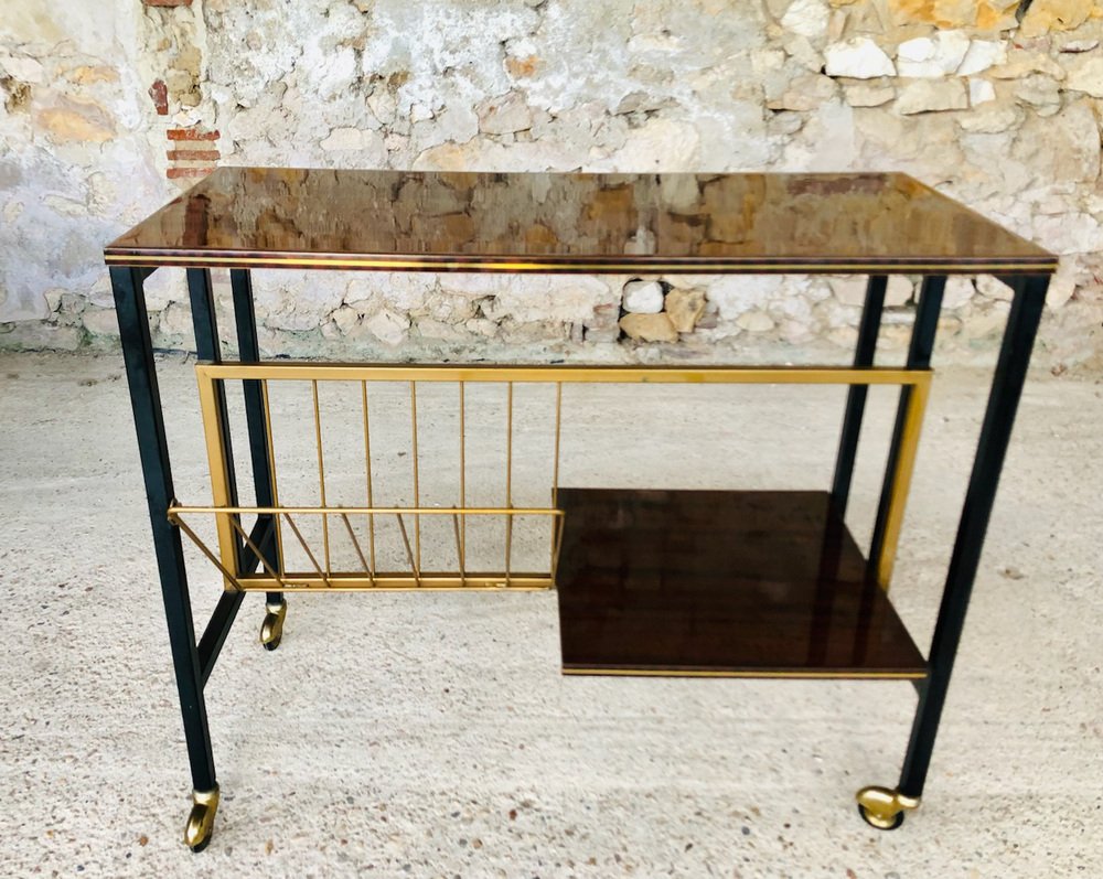 Vintage Console with Storage on Wheels, 1970s for sale at Pamono