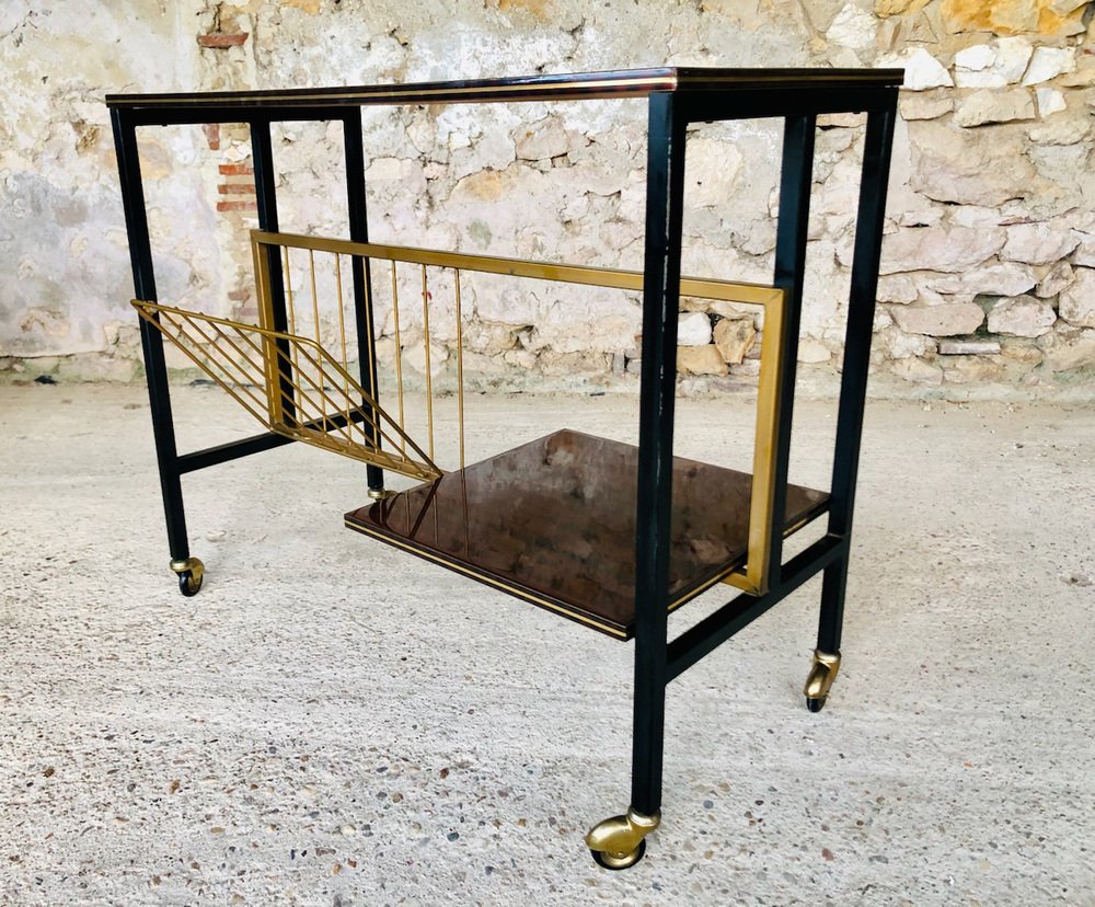 Vintage Console with Storage on Wheels, 1970s for sale at Pamono