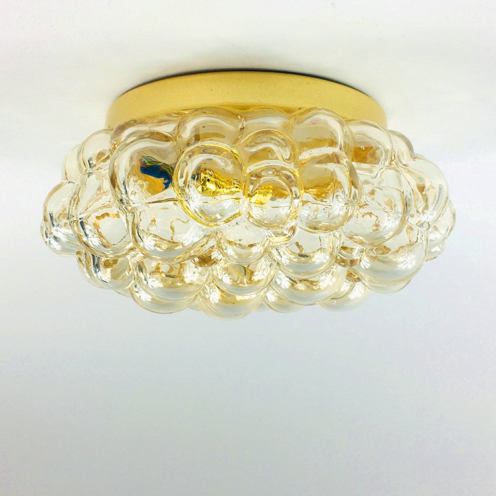 Lampade da incasso in vetro ambrato di Helena Tynell per Limburg ...