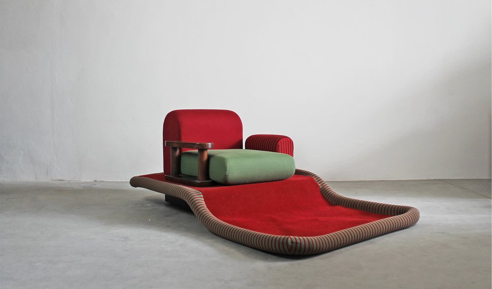 Flying Rug Armchair by Ettore Sottsass for Bedding Patents, 1975 for ...