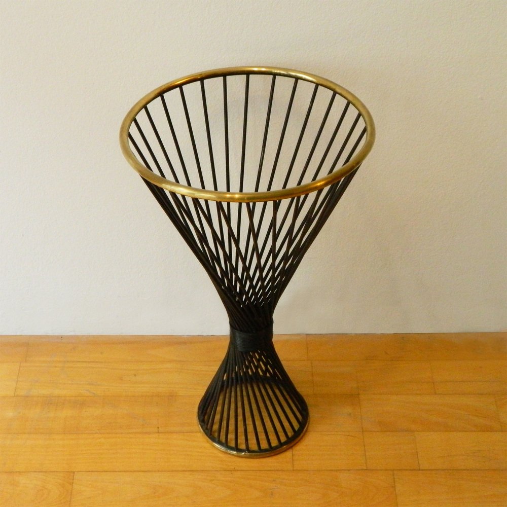 Austrian Spindle Paper Bin, 1950s for sale at Pamono
