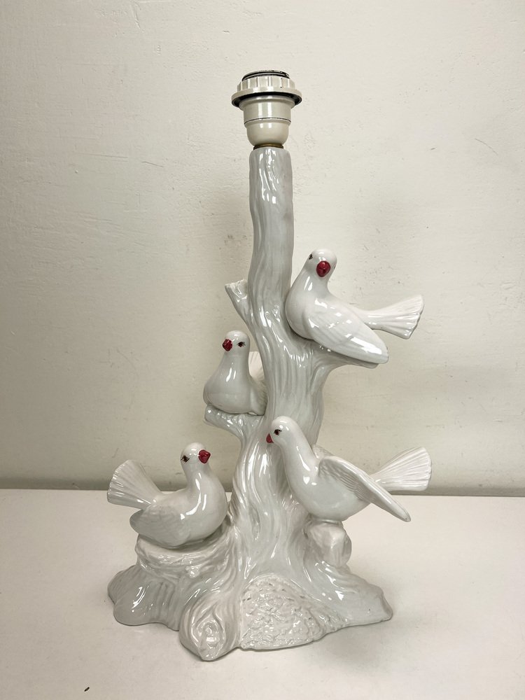 Vintage Italian Ceramic Bird Table Lamp with Doves, 1960s for sale at ...