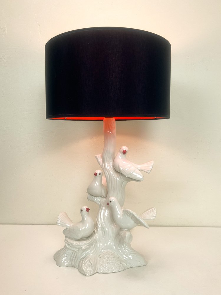 Vintage Italian Ceramic Bird Table Lamp with Doves, 1960s for sale at ...