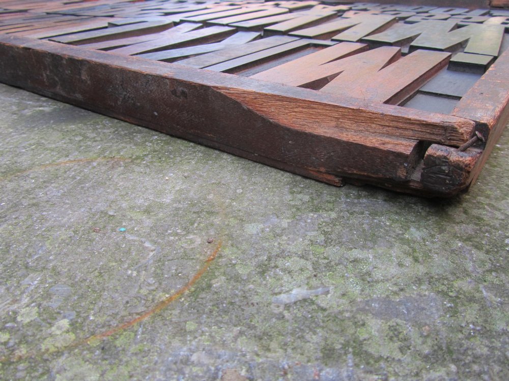 Vintage Industrial Wooden Letters & Numbers Printing Blocks, 1930s for ...