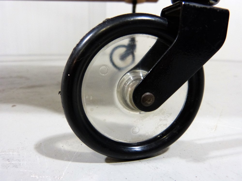 Teak Trolley with Botanical Tile Top, 1960s for sale at Pamono