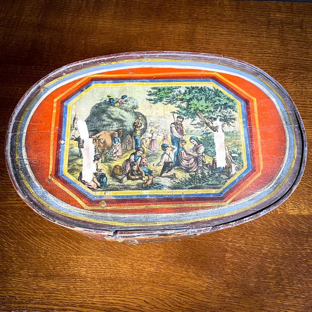 Antique Hand-Painted Chips Box, 1800s for sale at Pamono