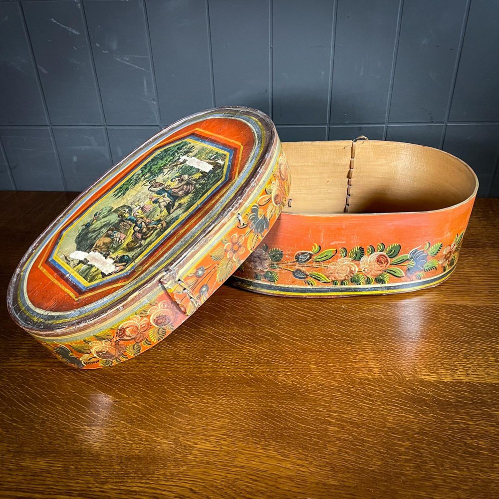 Antique Hand-Painted Chips Box, 1800s for sale at Pamono