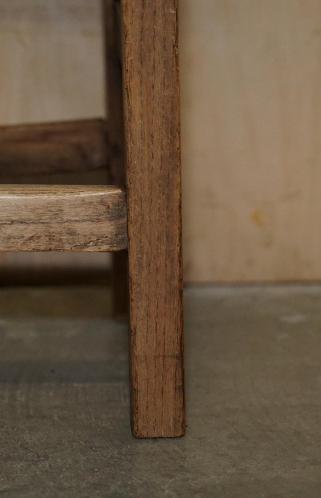 19th Century English Painters Stool with Cut Out Handle for sale at Pamono