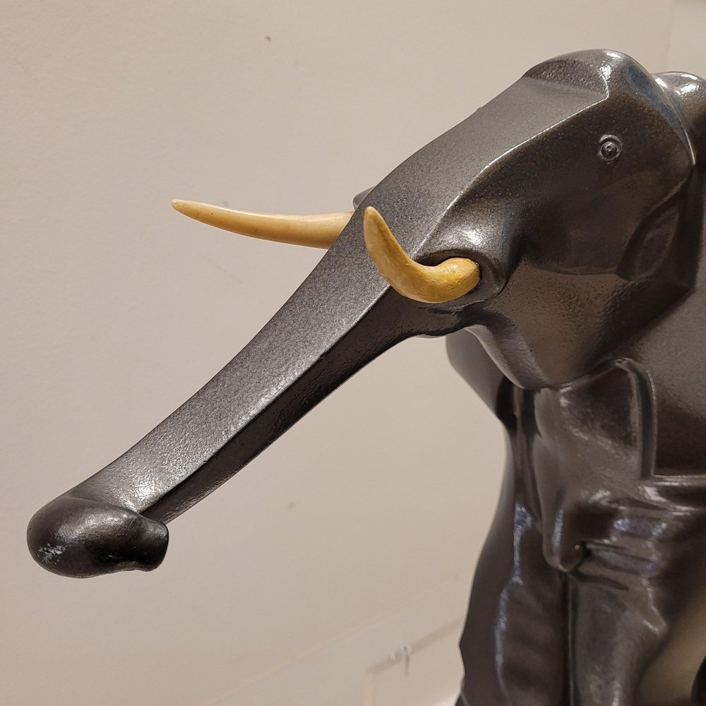 After Irénée Rochard, Art Deco Elephant, 1920s, Babbitt for sale at Pamono