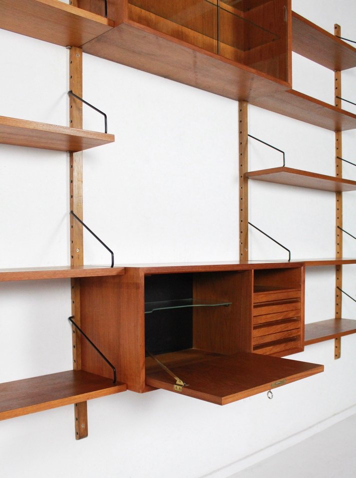 Royal System Wandregal von Poul Cadovius für Cado, Denmark, 1960er bei ...