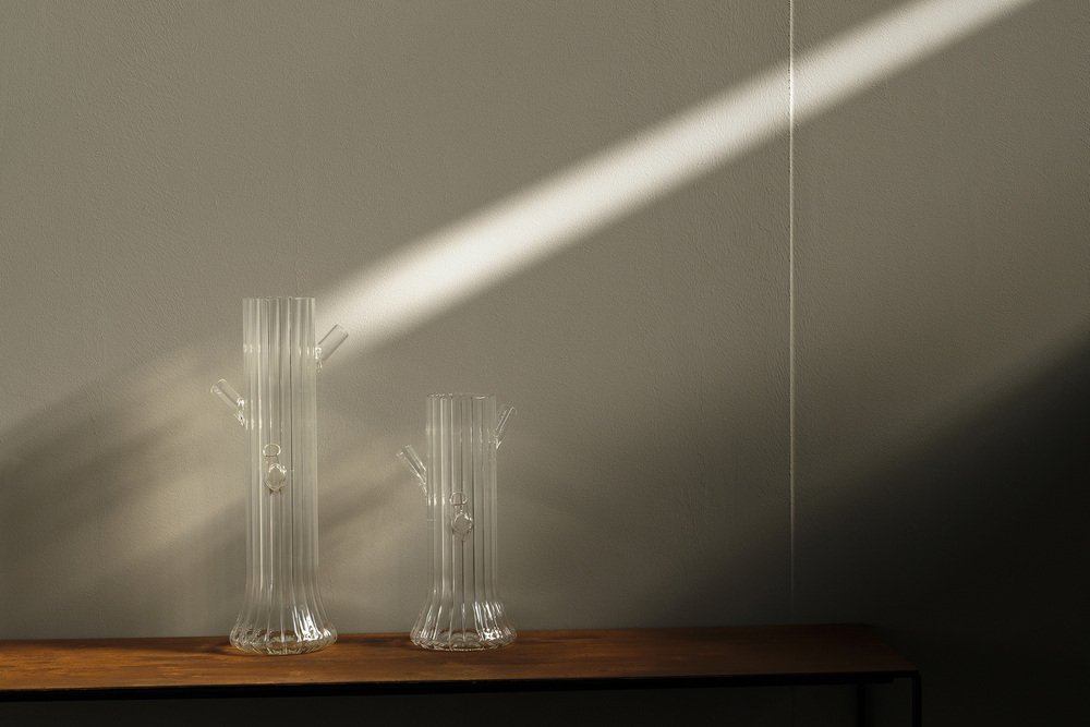 Ent L Vase in Blown Borosilicate Glass by A+B Studio for Hands On ...