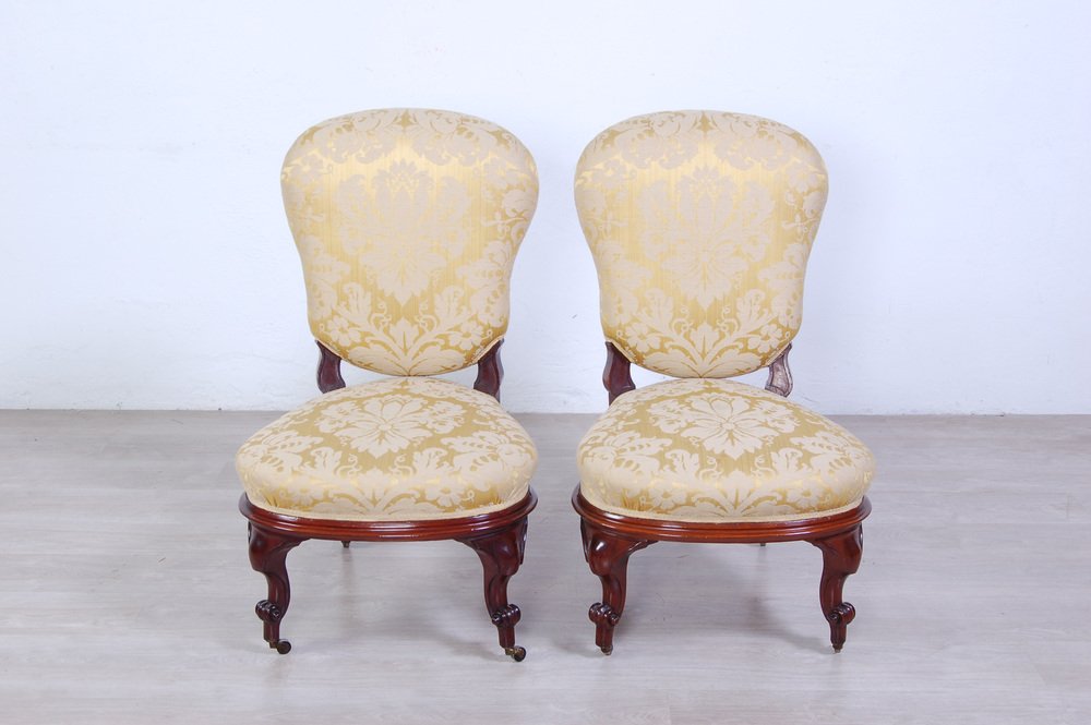 Set of Victorian British Lounge Chairs, 1890s for sale at Pamono