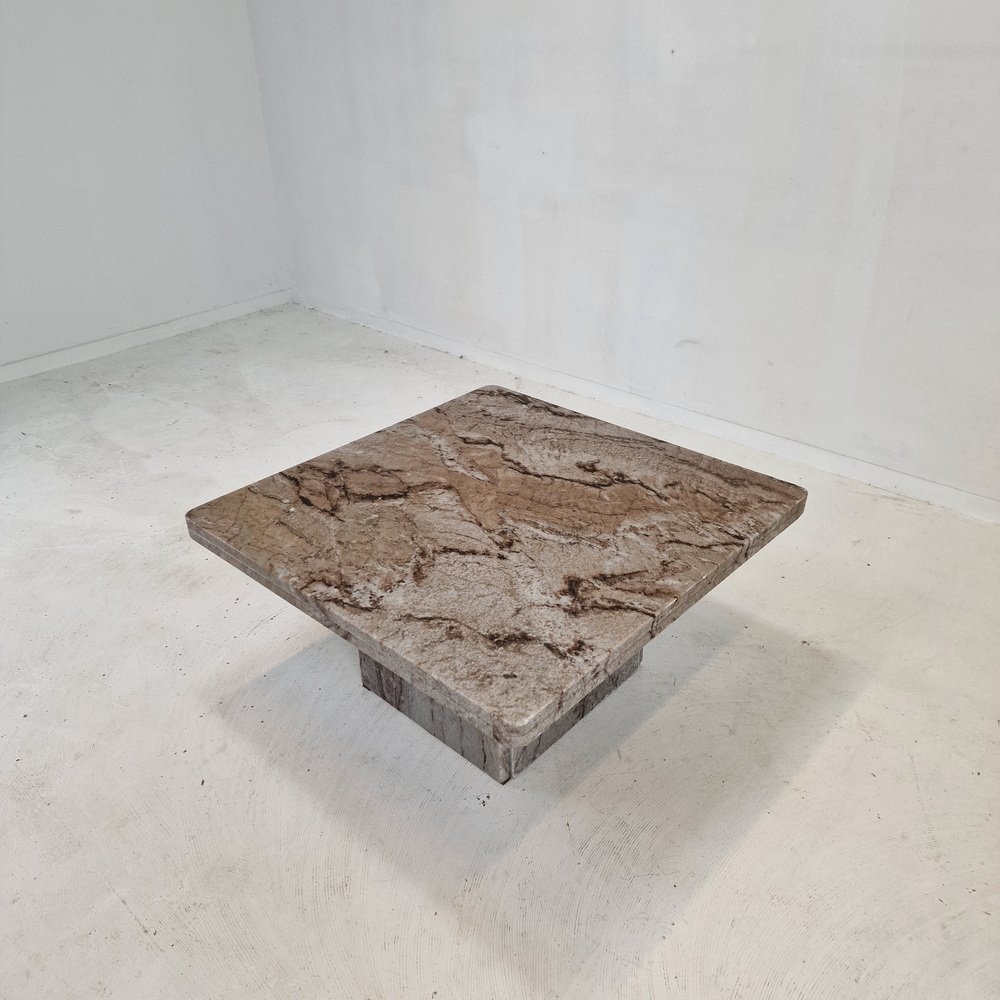 Italian Coffee Table in Granite, 1980s for sale at Pamono