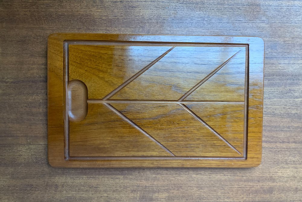 Swedish Teak Cutting Board by Karl Holmberg, 1960s for sale at Pamono