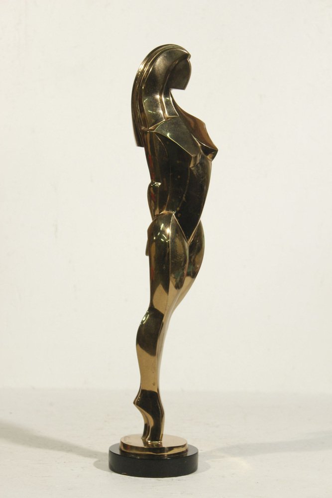 Jim Ritchie, Femme debout, Gilt Bronze, 20th Century for sale at Pamono
