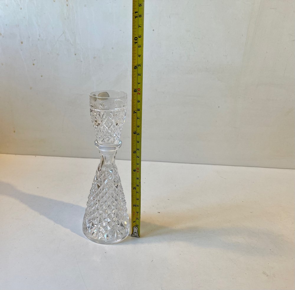 Small Vintage Cut Crystal Glass Decanter, 1970s for sale at Pamono