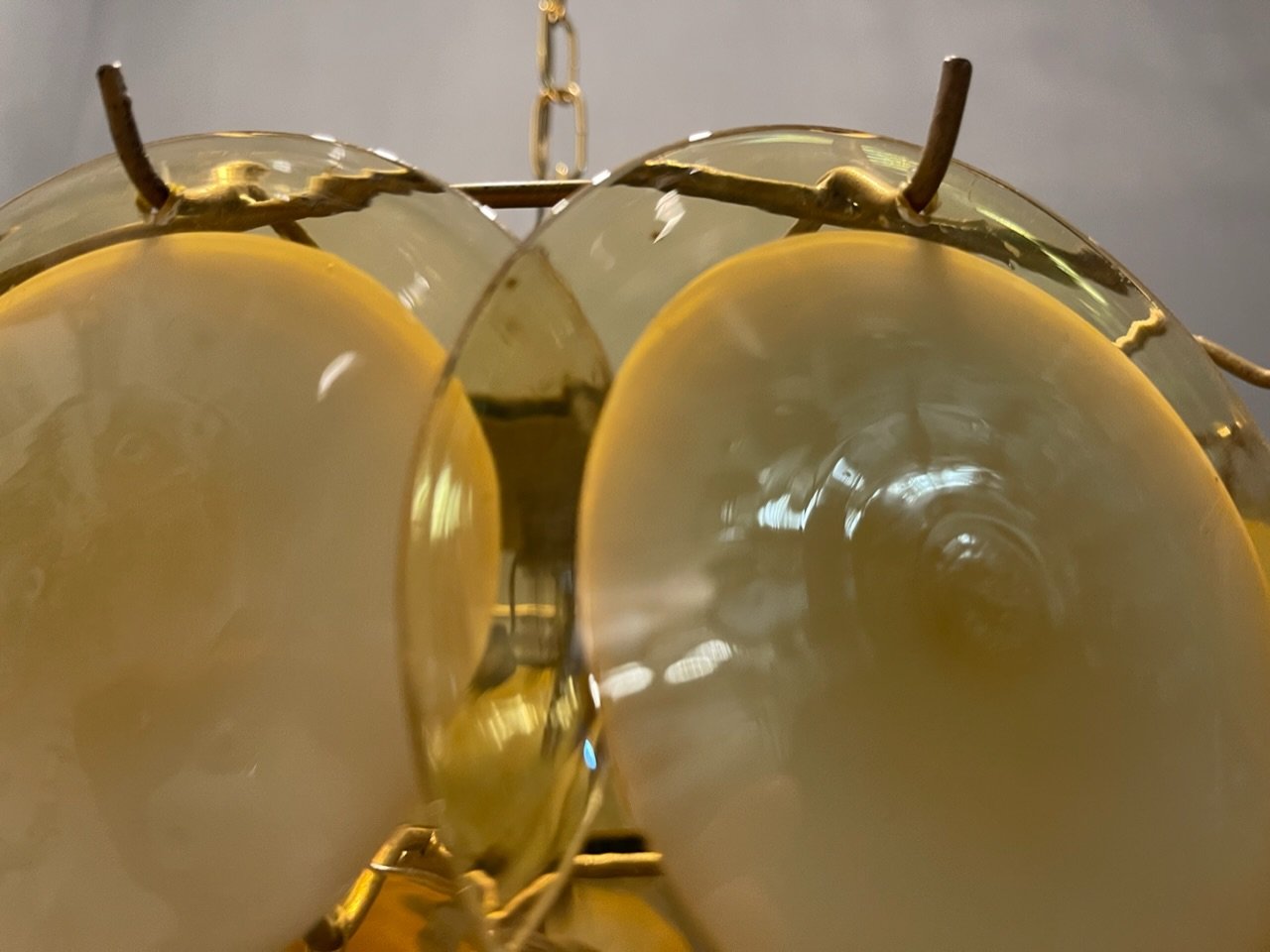 Murano Glass Disc Chandelier, 1970s for sale at Pamono