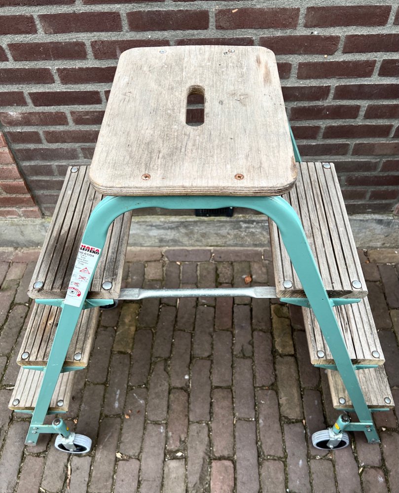 Industrial Rolling Step Ladder Stool, 1970s for sale at Pamono