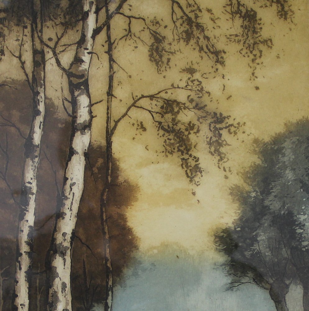 Impressionist Artist, Lake Scenes, 20th Century, Lithographs, Framed ...