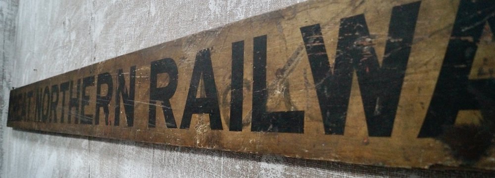 Large Victorian Great Northern Railway Platform Sign, 1890s for sale at ...