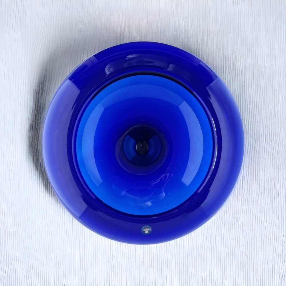Large Cobalt Blue Crystal Bowl by Per Lütken for Royal Copenhagen ...