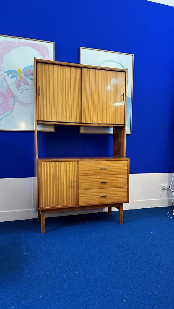 Scandinavian Storage Cabinet with Showcase, 1960s for sale at Pamono