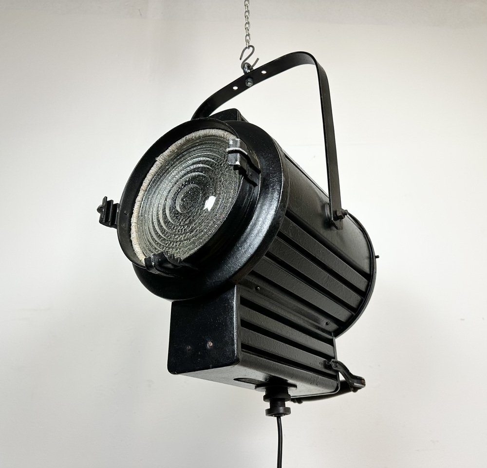 Vintage Black Theatre Spotlight Ceiling Light, 1960s for sale at Pamono