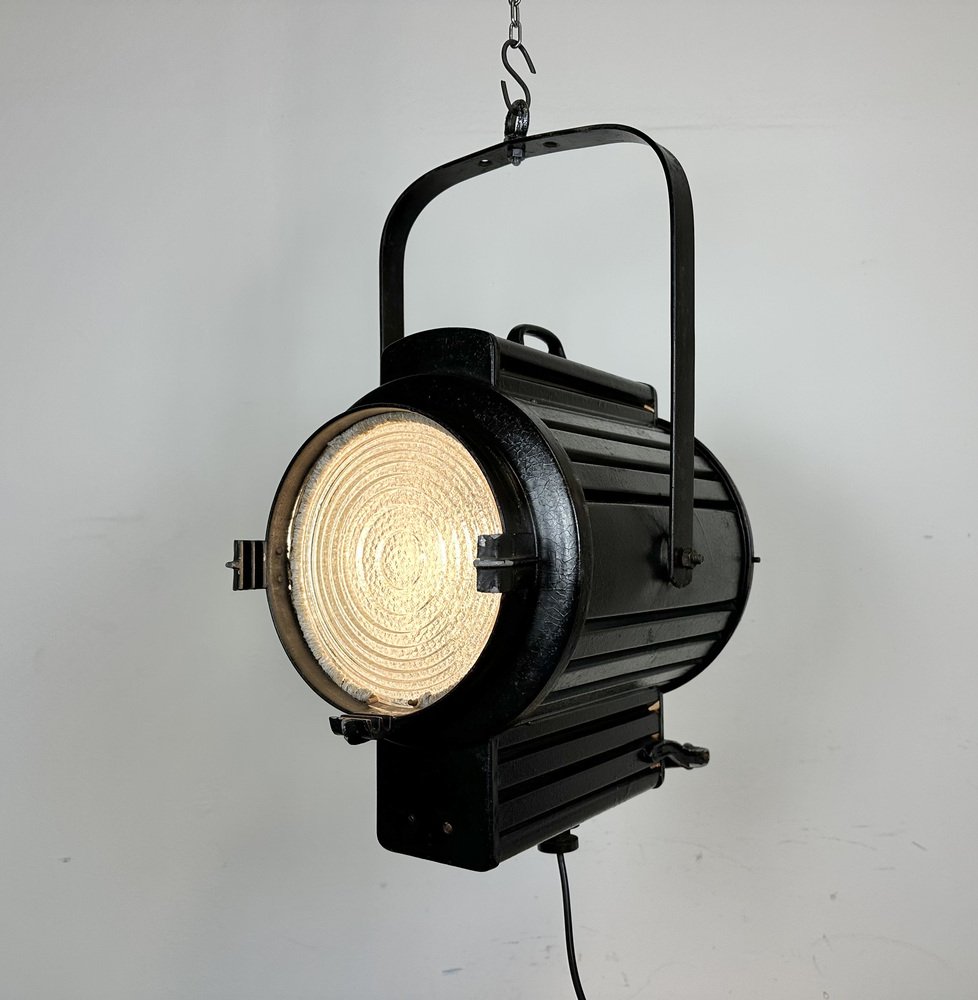 Vintage Black Theatre Spotlight Ceiling Light, 1960s for sale at Pamono
