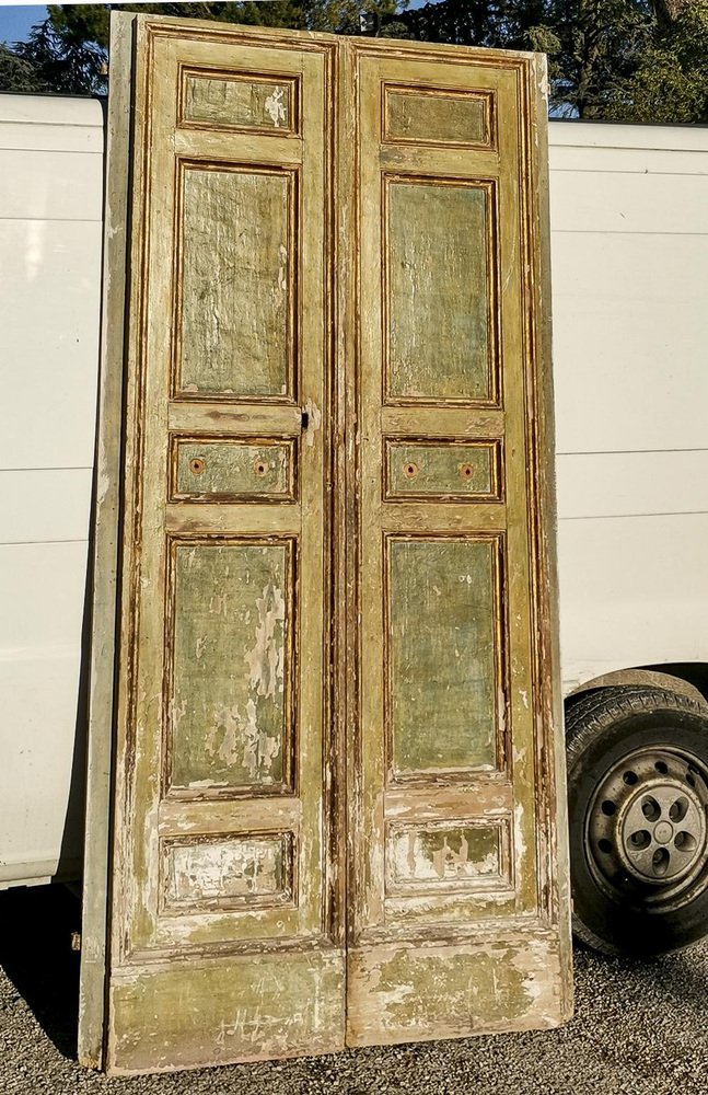 Two-Leaf Door with Original Lacquer, 1700s for sale at Pamono