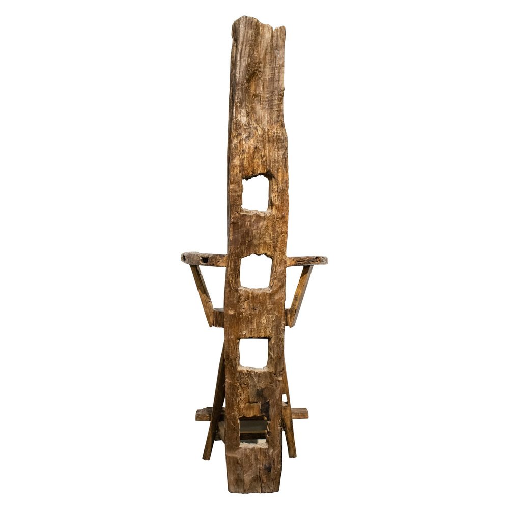 Handcrafted Sculptural Wooden Throne, Germany, 1920s for sale at Pamono