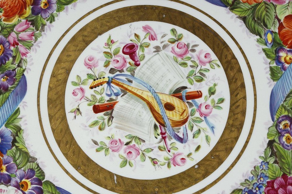 19th Century Porcelain Pedestal Table Allegory of Music, 1860s for sale ...