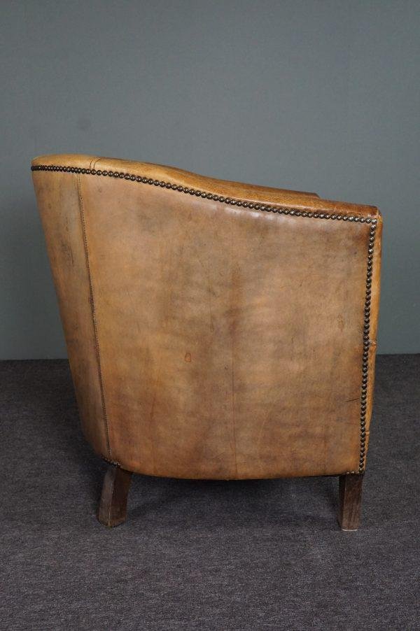 Light Tan Leather Armchair for sale at Pamono