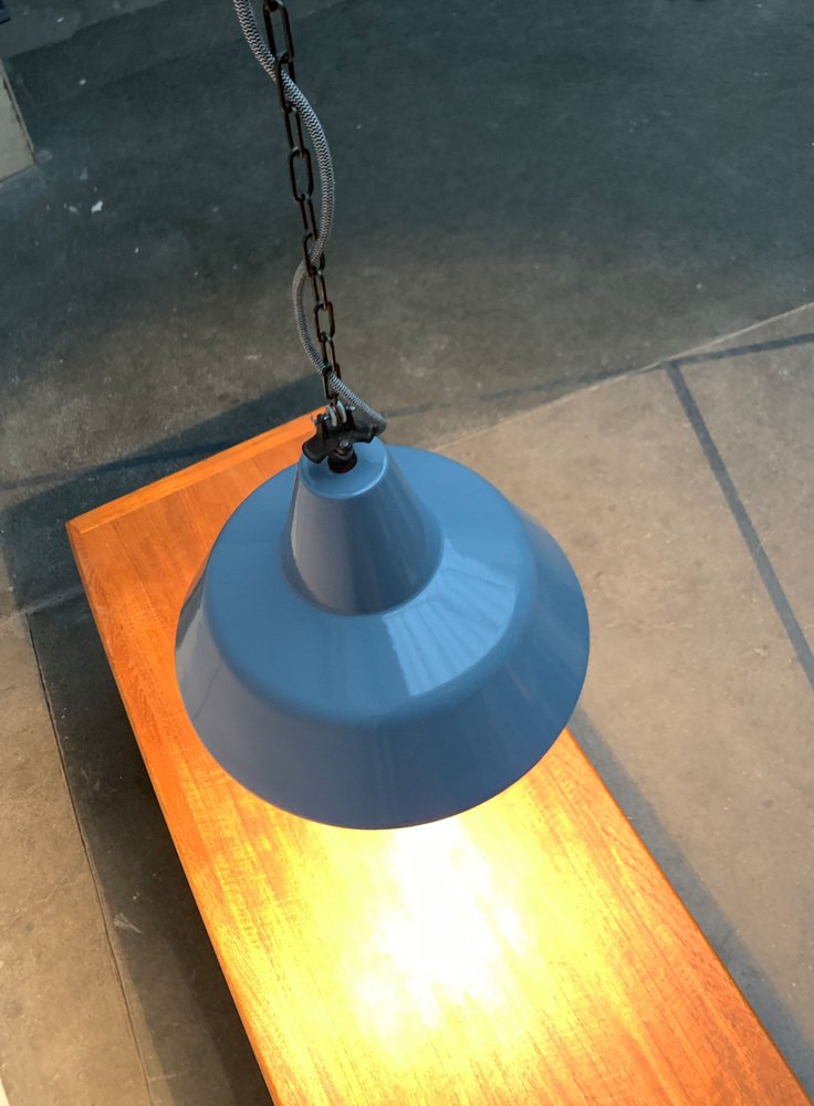 Mid-Century Emaille Workshop Pendant Lamp, 1960s for sale at Pamono
