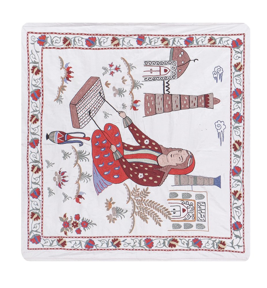 Silk Human Pictorial Suzani Wall Decor for sale at Pamono