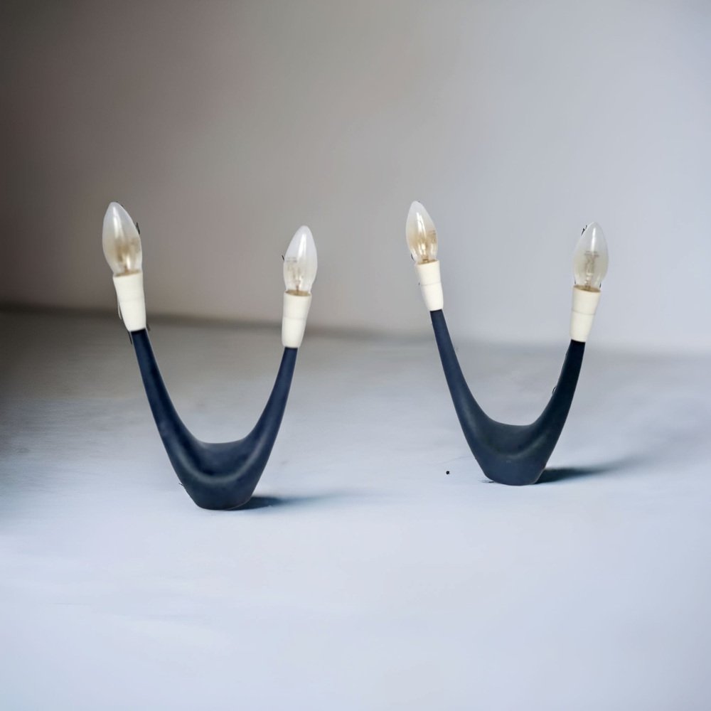 Mid-Century Atomic Era U-Shaped Table Lamps, 1950s, Set of 2 for sale ...