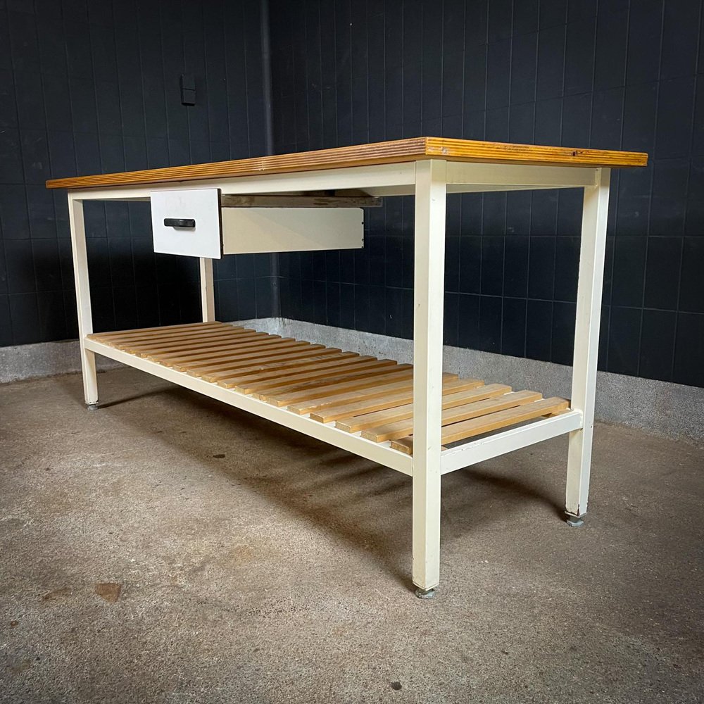 Vintage Industrial Bakery Table for sale at Pamono