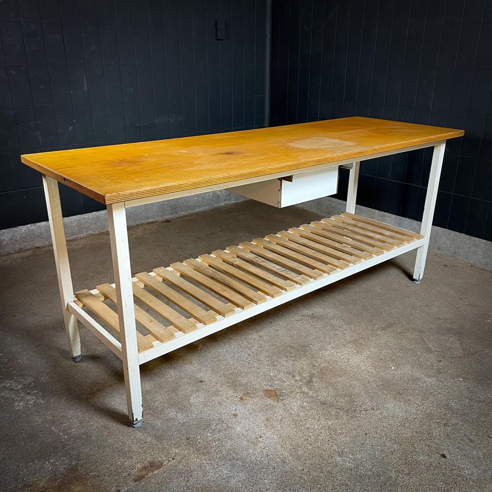 Vintage Industrial Bakery Table for sale at Pamono