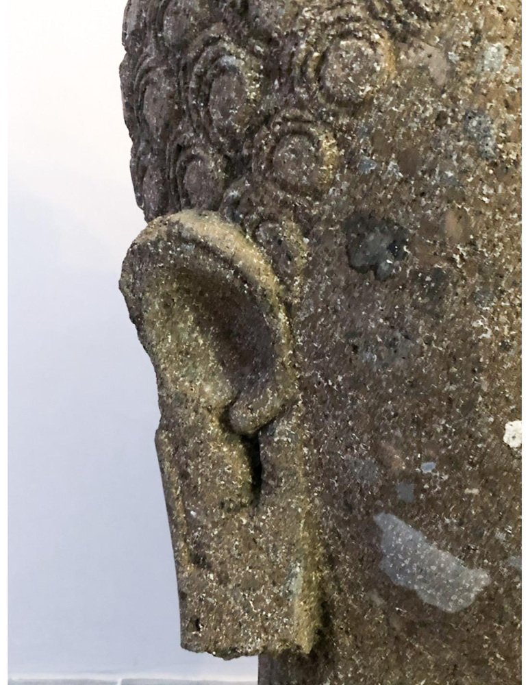 Buddha-Kopf aus Naturstein bei Pamono kaufen