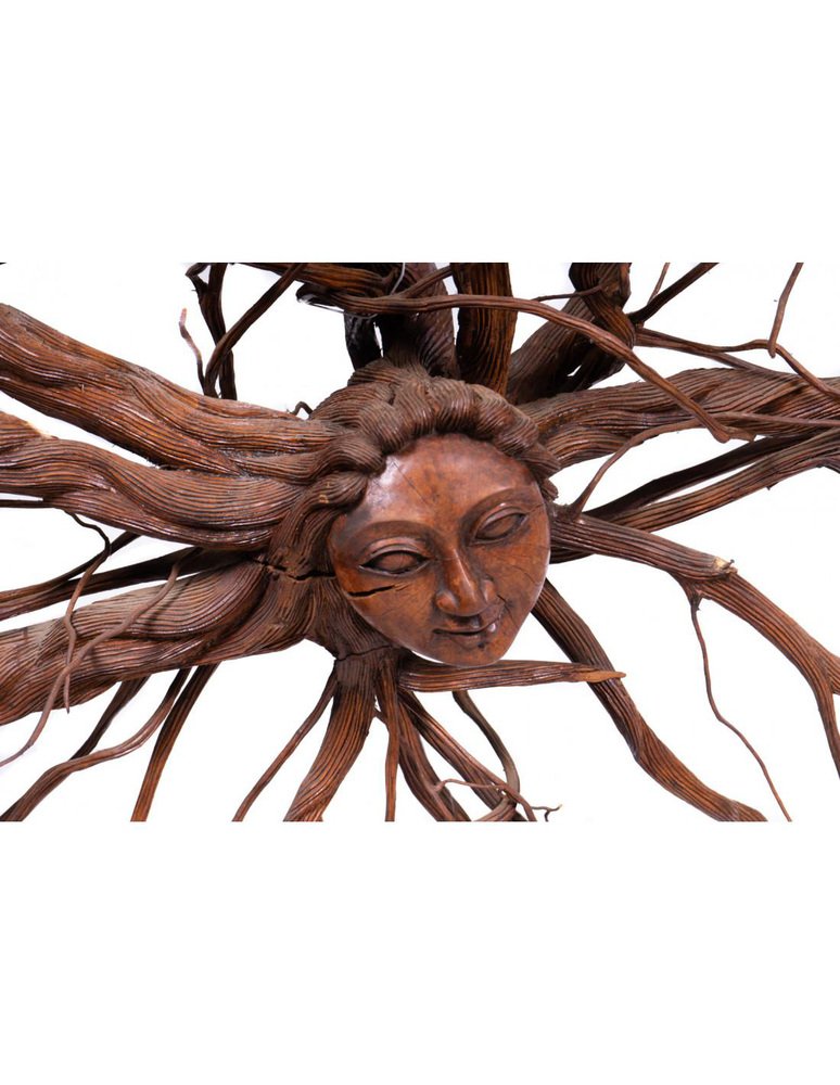 Carved Acacia Root Depicting the Spirit of Nature for sale at Pamono