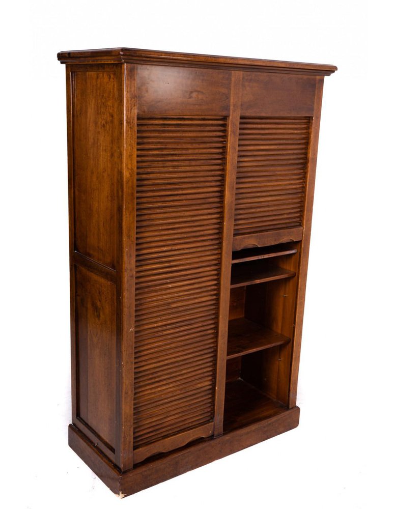 Wooden Shutter Cabinet with 2-Sliding Shutters for sale at Pamono
