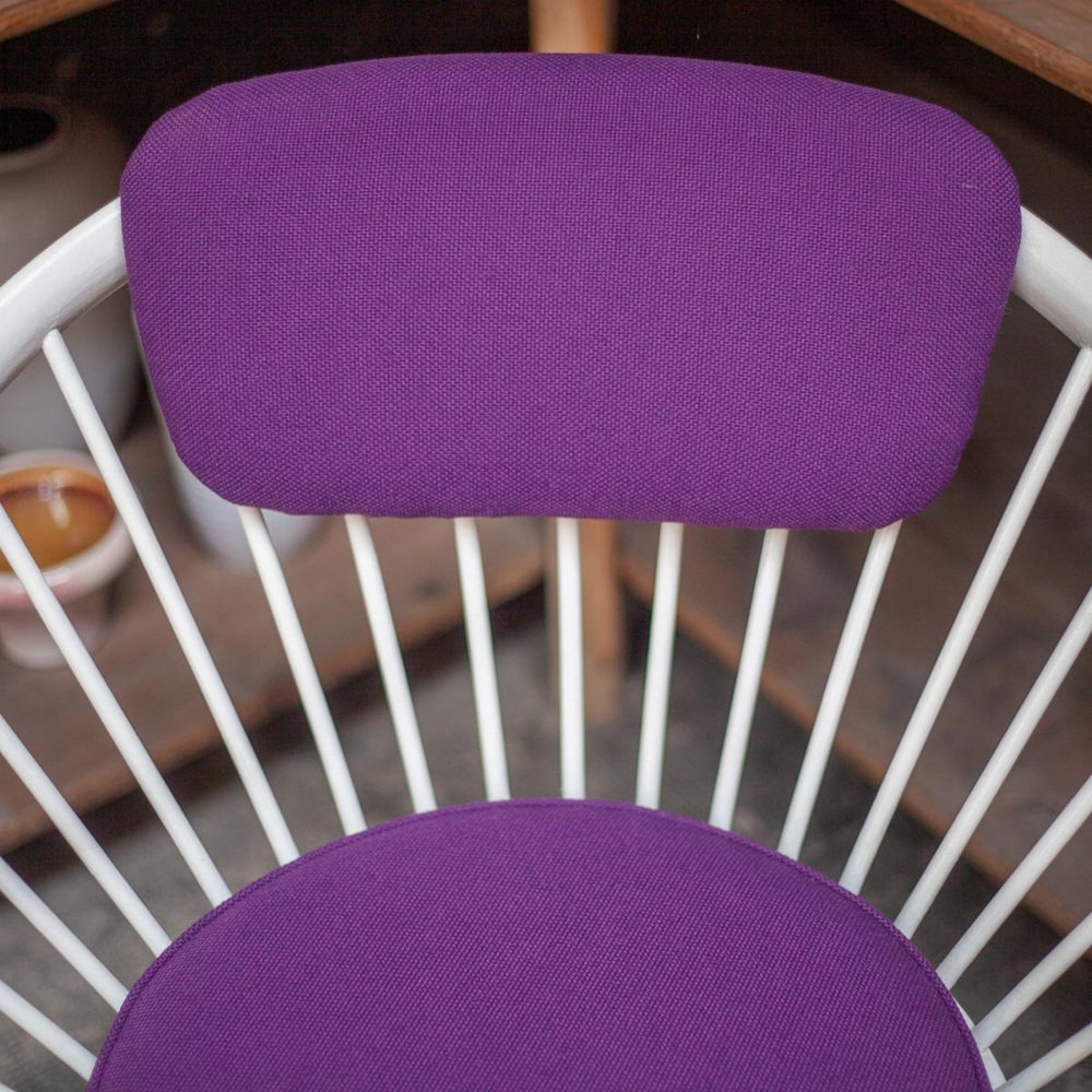 Purple & White Circle Chair by Yngve Ekstrom for Swedese, 1960s for ...