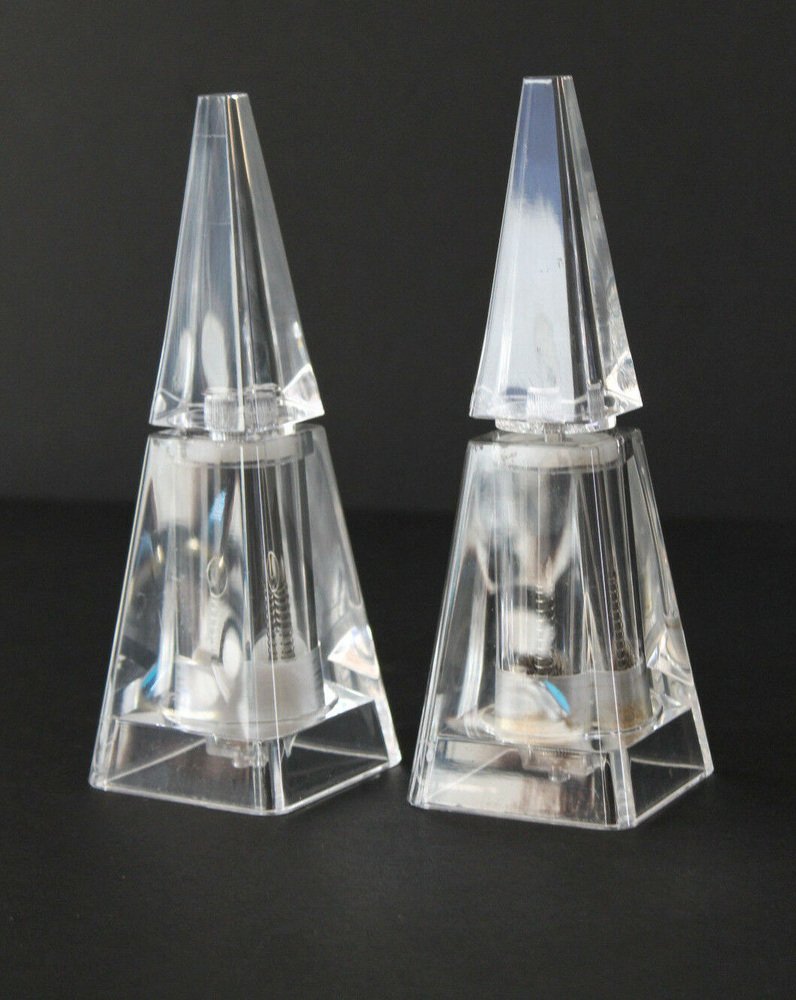 Postmodern Acrylic Salt & Pepper Mill by Wayne Husted for Blenko ...