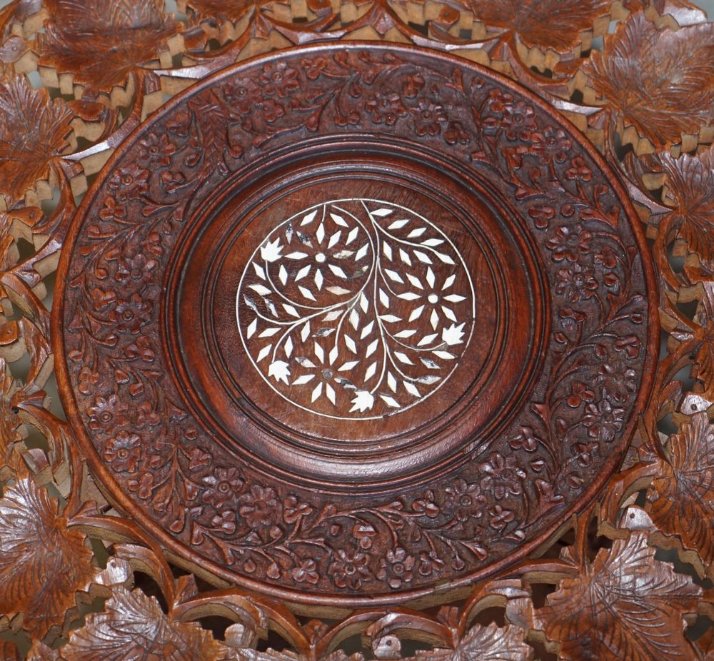 Antique Burmese Octagonal Side Table in Handcarved Rosewood from ...