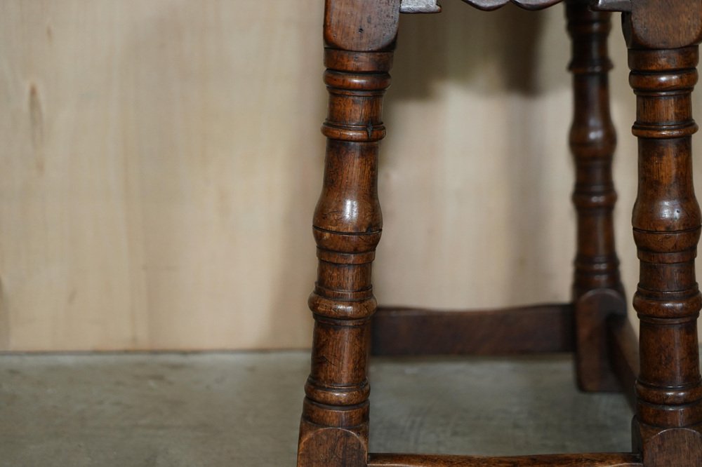 18th Century English Oak Jointed Stool or Side End Table, 1760s for ...