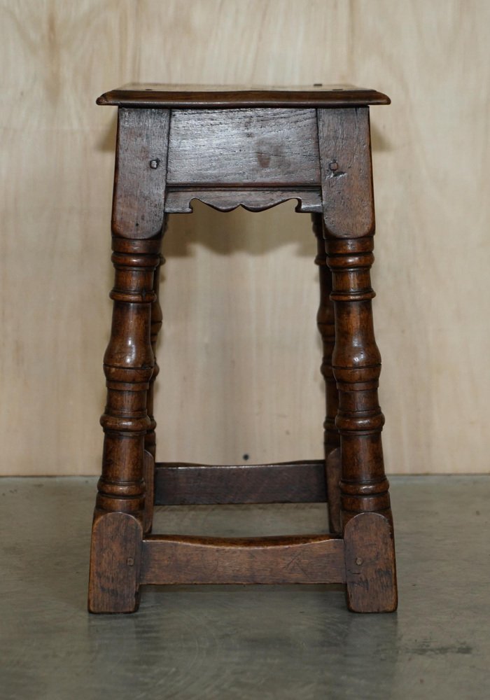 18th Century English Oak Jointed Stool or Side End Table, 1760s for ...
