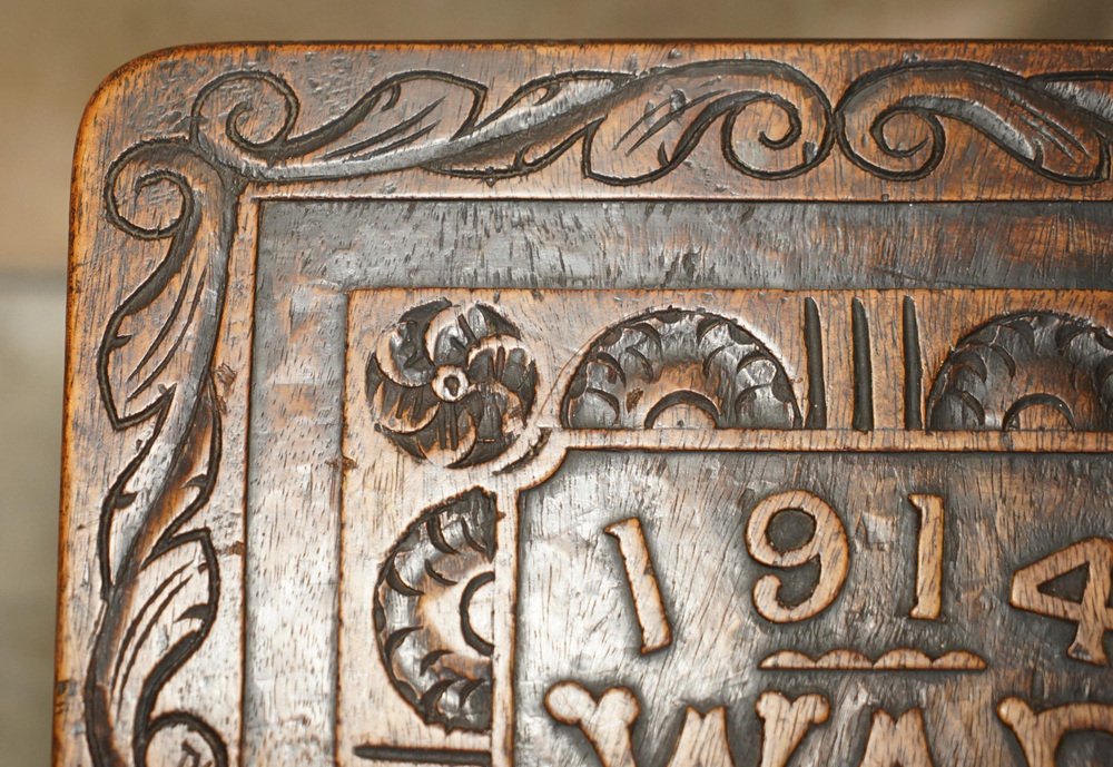 Hand Carved Side Table, 1919 for sale at Pamono