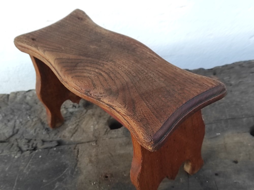 Small Rustic Bench in Oak, 1930s for sale at Pamono