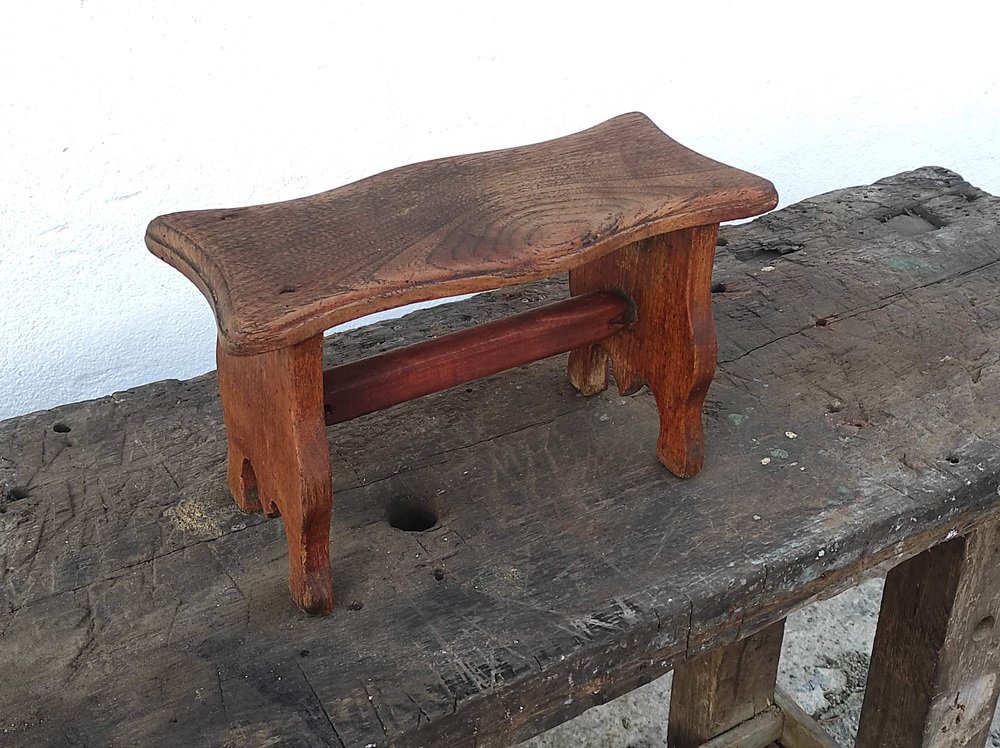 Small Rustic Bench in Oak, 1930s for sale at Pamono
