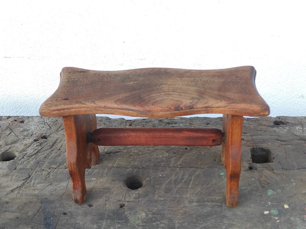 Small Rustic Bench in Oak, 1930s for sale at Pamono