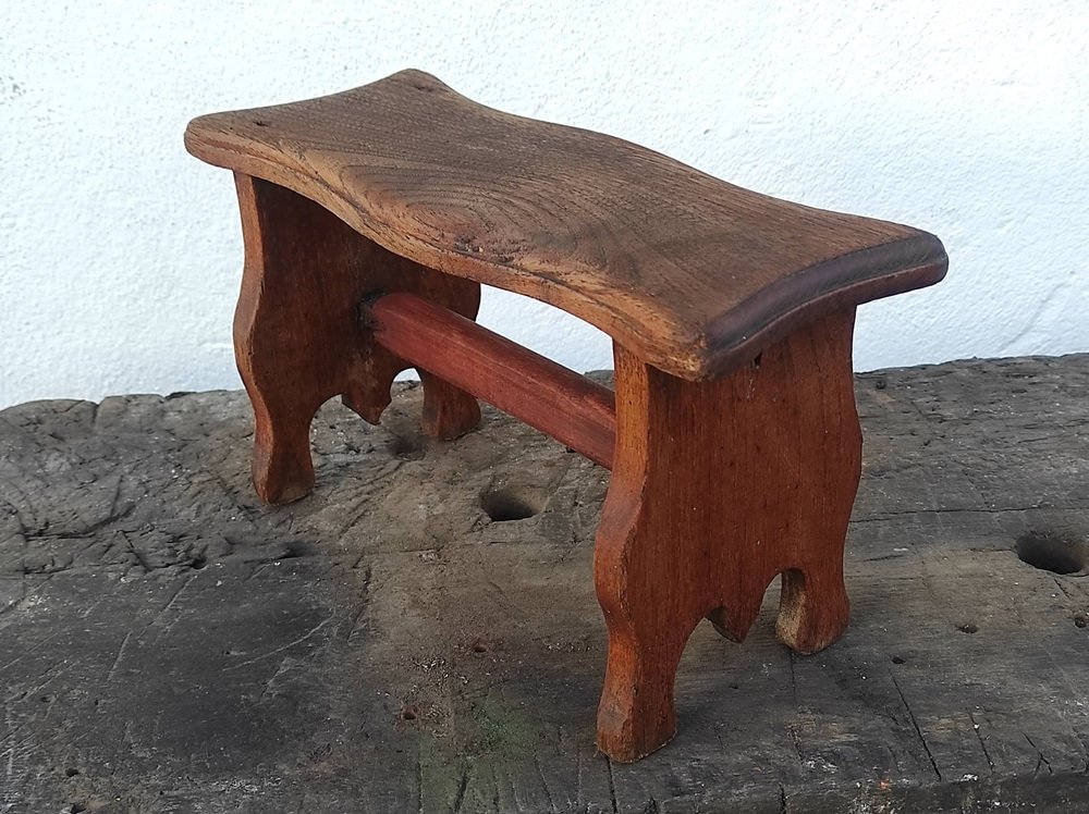 Small Rustic Bench in Oak, 1930s for sale at Pamono